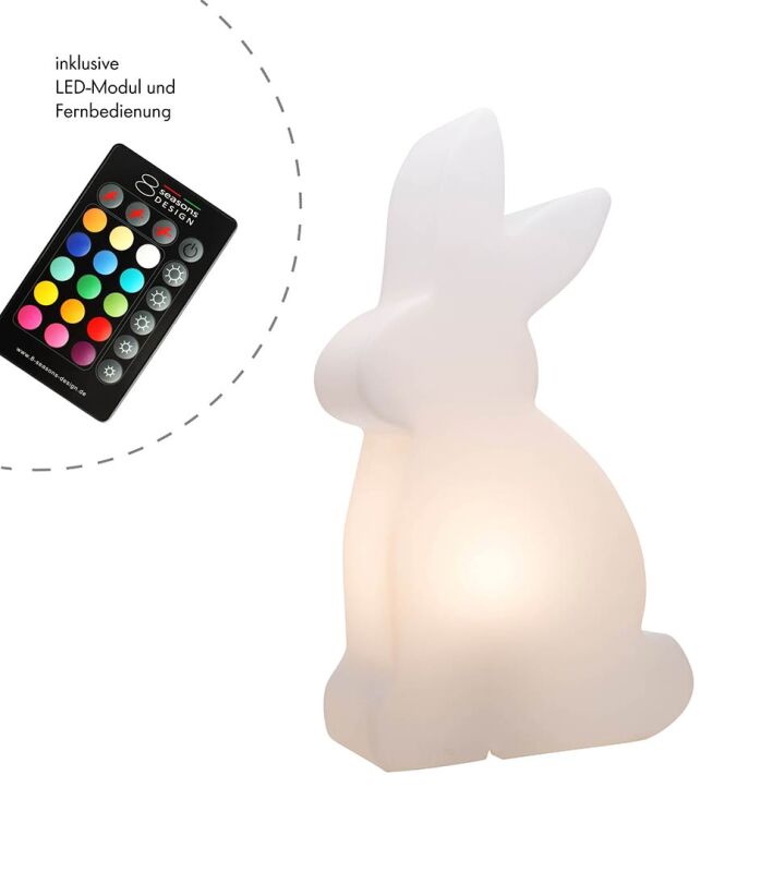 8 Seasons Design Shining Rabbit LED RGB 70 cm weiß - Leuchten-Welt.co