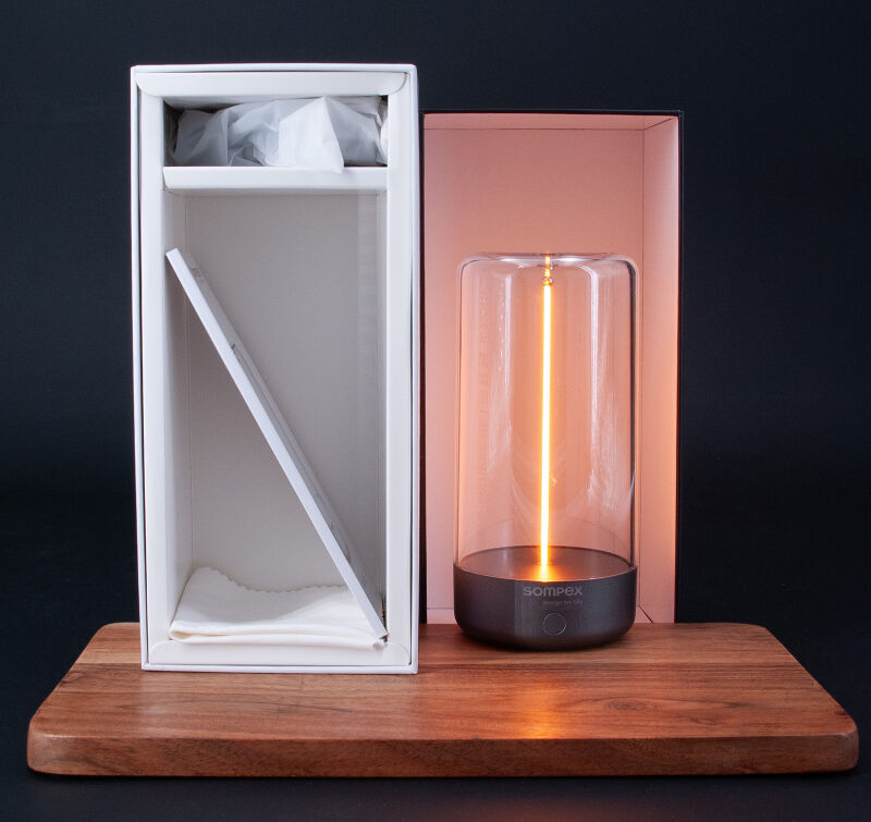 Sompex Pulse Akku LED Tischleuchte anthrazit - Leuchten-Welt.com