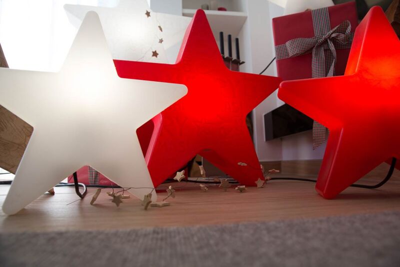 8 Seasons Design Dekoleuchte Shining Star 60 cm rot - Leuchten-Welt.c