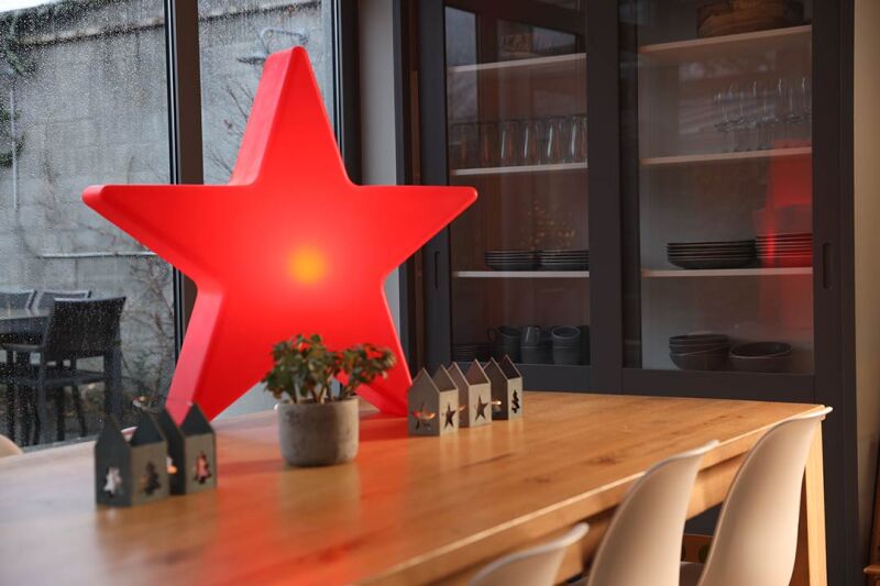 8 Seasons Design Dekoleuchte Shining Star 60 cm rot - Leuchten-Welt.c